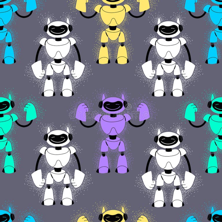 Bots Pattern Stock Illustrations – 110 Bots Pattern Stock Illustrations ...