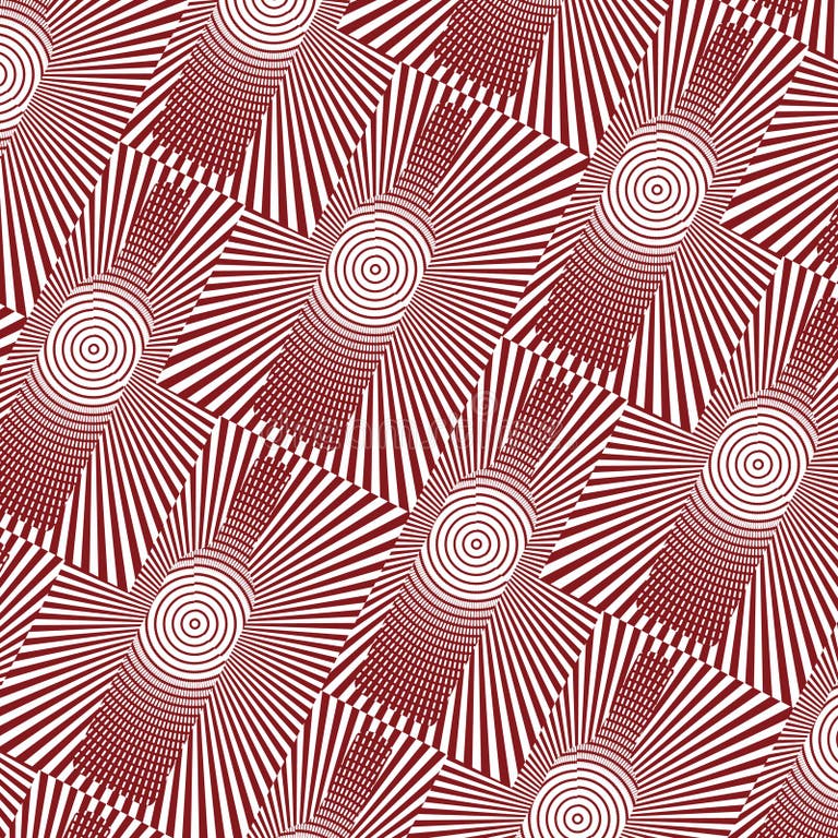 Vector Abstract Optical Seamless Pattern with Bottles, Sunbursts and ...