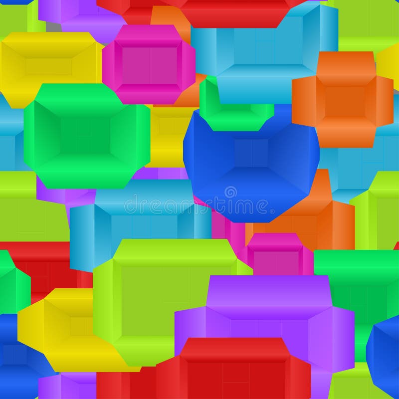 Seamless Pattern of Boxes Different Color and Sizes for Your Design ...