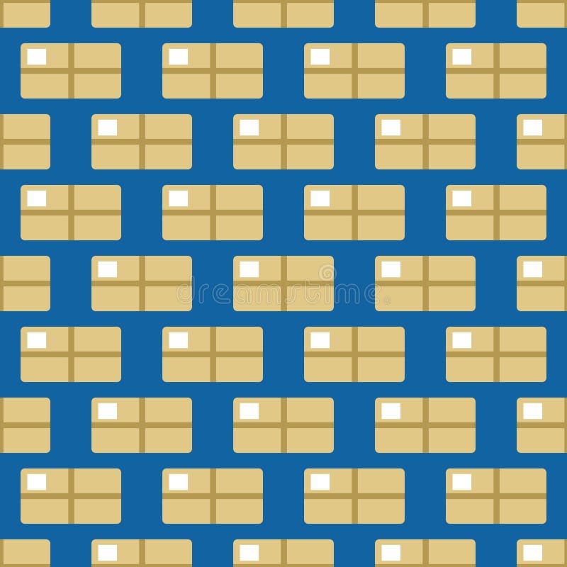 Seamless Pattern with Boxes and Packages. Geometric Pattern with ...