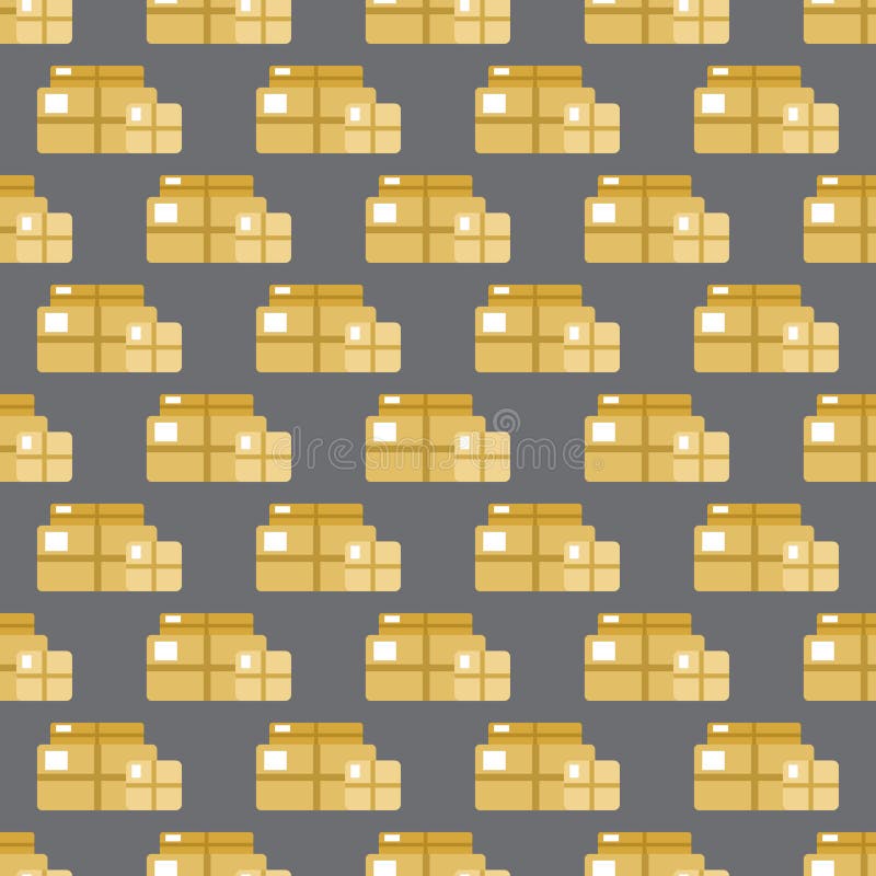 Seamless Pattern with Boxes and Packages. Geometric Pattern with ...