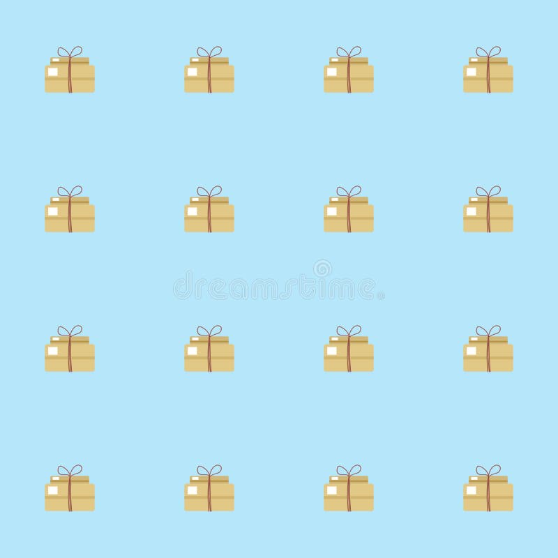 Seamless Pattern with Boxes and Packages. Geometric Pattern with ...