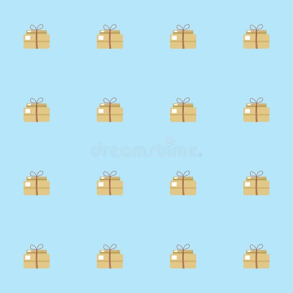 Seamless Pattern with Boxes and Packages. Geometric Pattern with ...