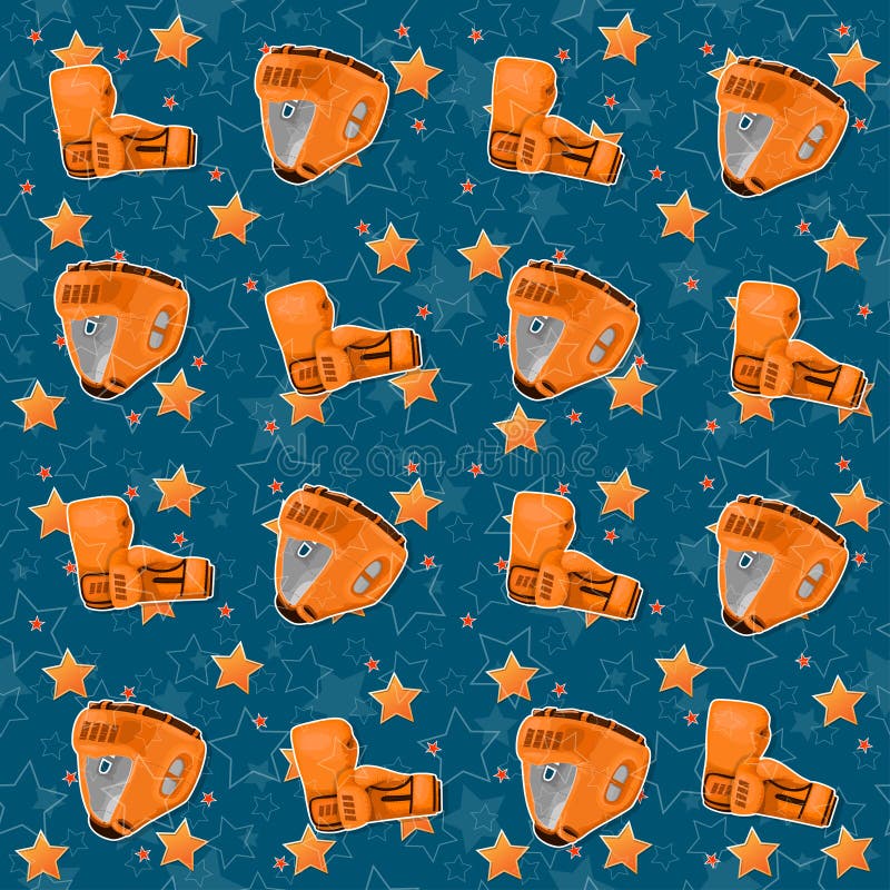 Seamless Pattern on the Boxing Theme. Stock Illustration - Illustration ...