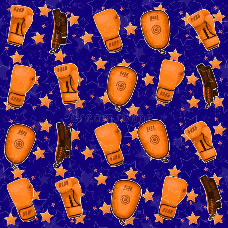 Seamless Pattern on the Boxing Theme. Stock Illustration - Illustration ...