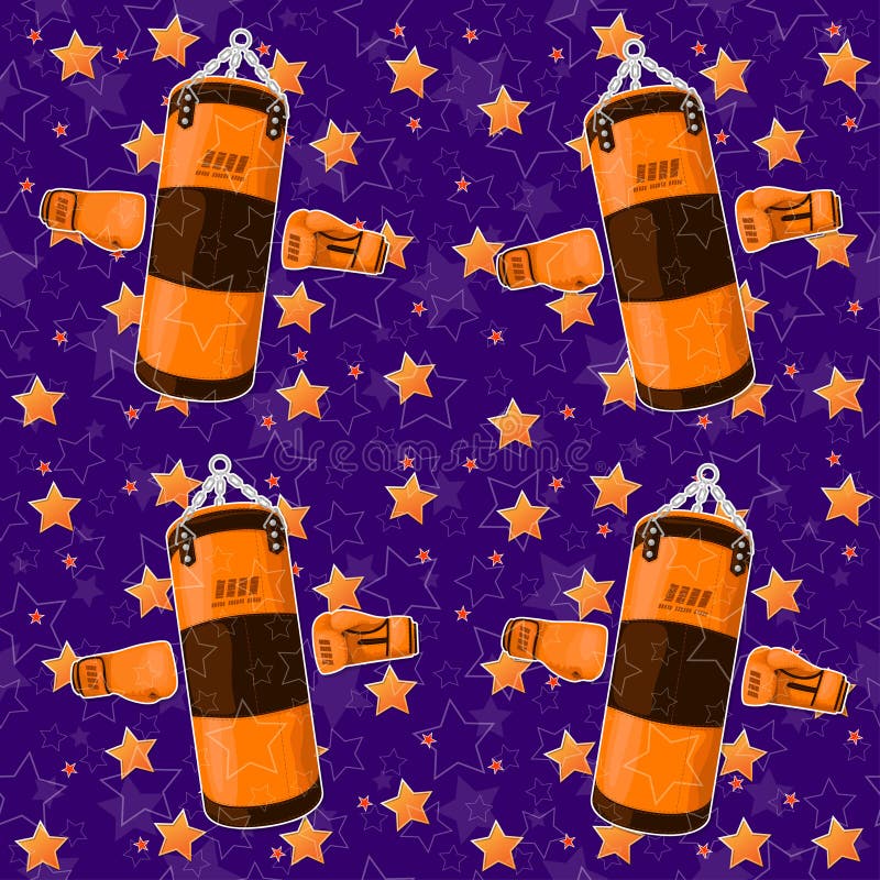 Seamless Pattern on the Boxing Theme. Stock Illustration - Illustration ...