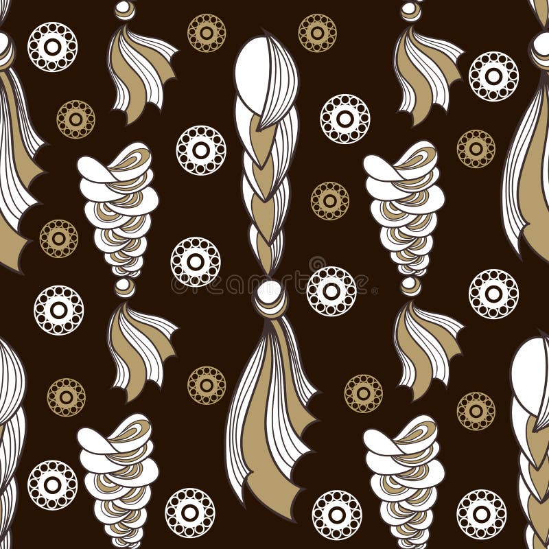 Seamless Pattern with Braids Stock Vector - Illustration of abstract ...