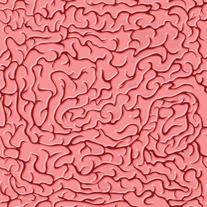 Seamless Pattern Brains. Vector Illustration Stock Illustration ...