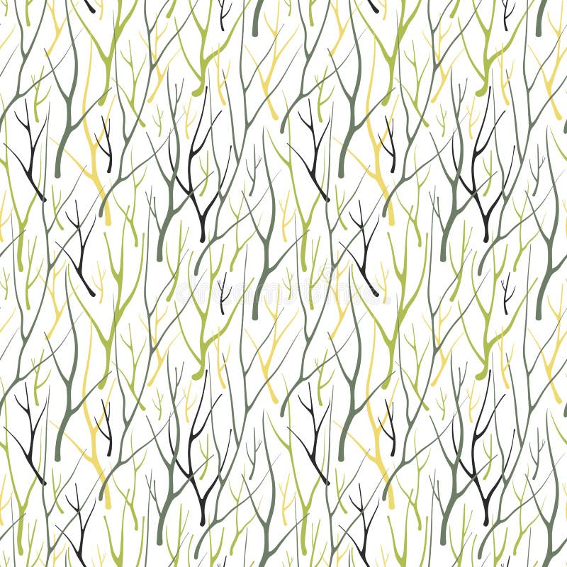 Seamless Pattern with Branches Stock Vector - Illustration of ...