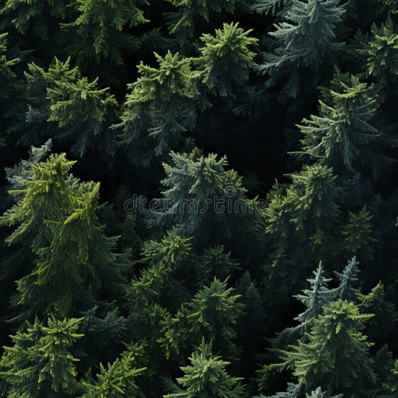 Seamless Pattern of a Breathtaking Forest Landscape with an Enchanting ...