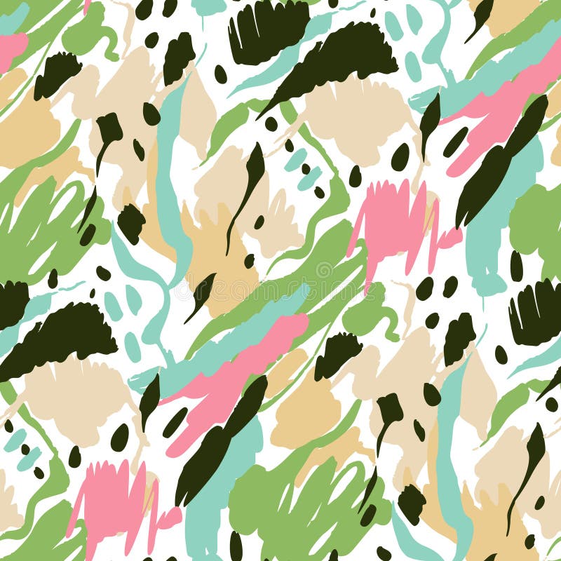 Seamless Pattern with Bright Abstract Spots. Vector Stock Illustration ...