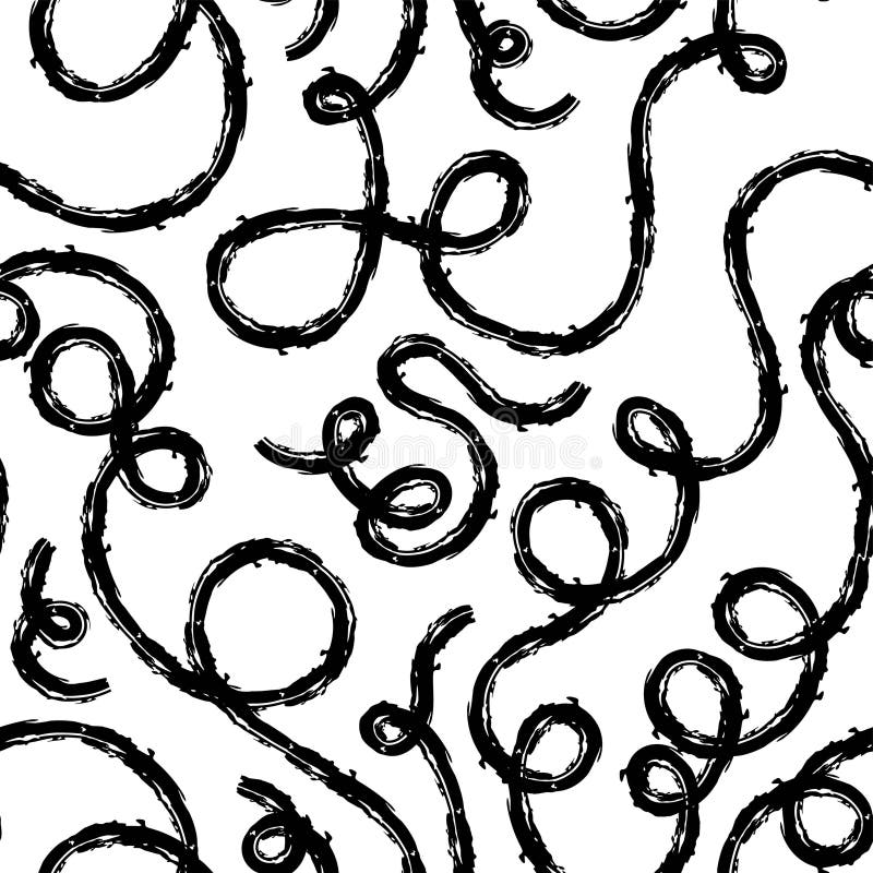 Seamless Pattern of Bright Colorful Abstract Squiggles Print ...