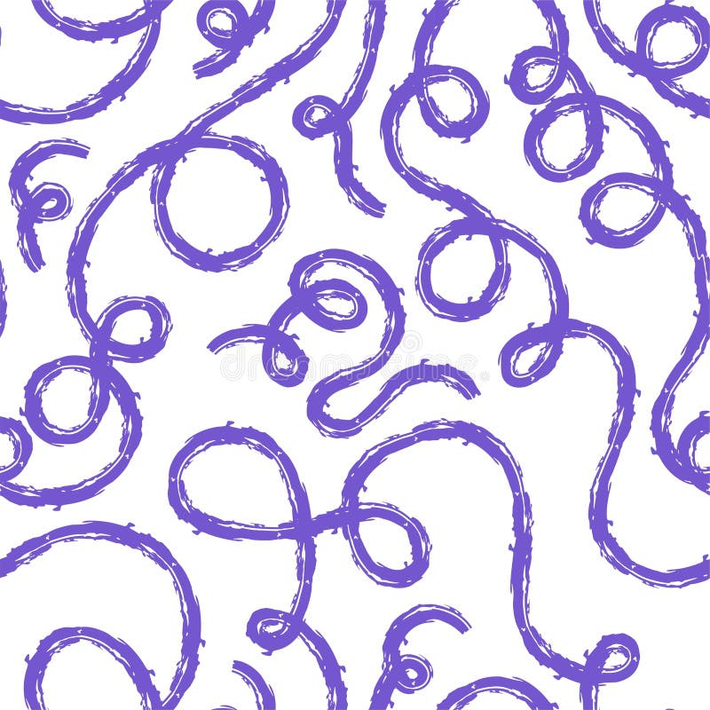 Seamless Pattern of Bright Colorful Abstract Squiggles Print ...