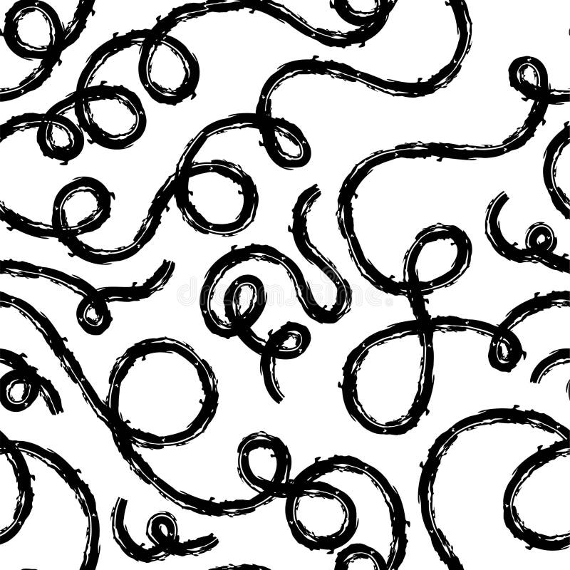 Seamless Pattern of Bright Colorful Abstract Squiggles Print ...