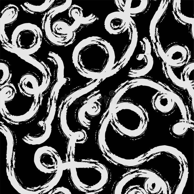 Seamless Pattern of Bright Colorful Abstract Squiggles Print ...