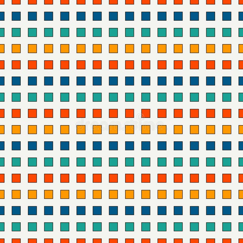 Seamless Pattern with Bright Colors Repeated Squares. Horizontal Dashed ... Seamless Pattern with Bright Colors Repeated Squares. Horizontal Dashed ...