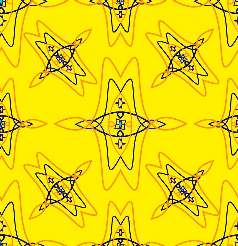 Seamless Pattern with Bright Element Stock Illustration - Illustration ...