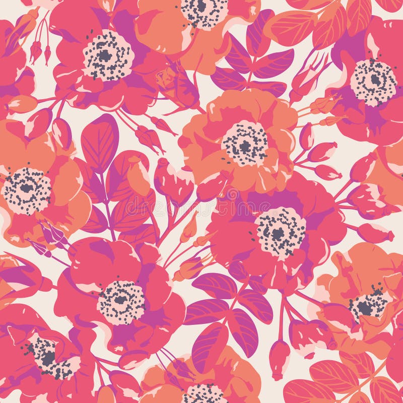 Seamless Pattern with Bright Flowers. Background for Packaging Design ...