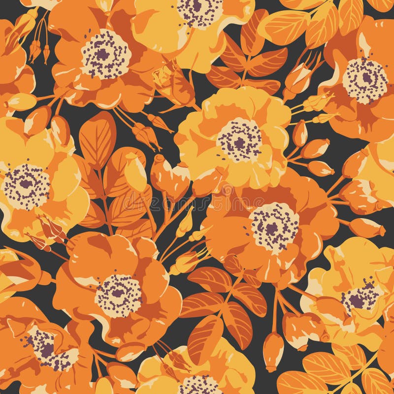 Seamless Pattern with Bright Flowers. Background for Packaging Design ...