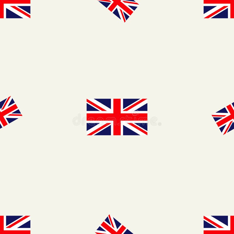 Seamless Pattern with British Flag, Union Flag or Union Jack, Vector ...