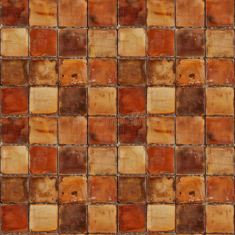Seamless Pattern with Brown Ceramic Square Tile Texture. Stock ...
