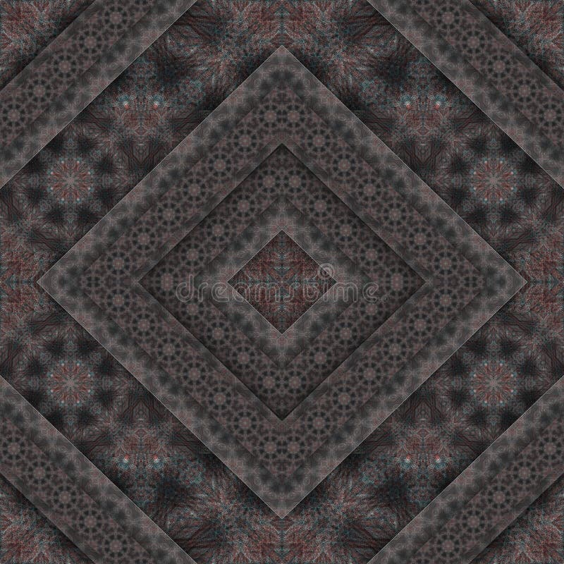 Seamless Pattern with Brown Rhombus. Art Deco Style Stock Illustration ...