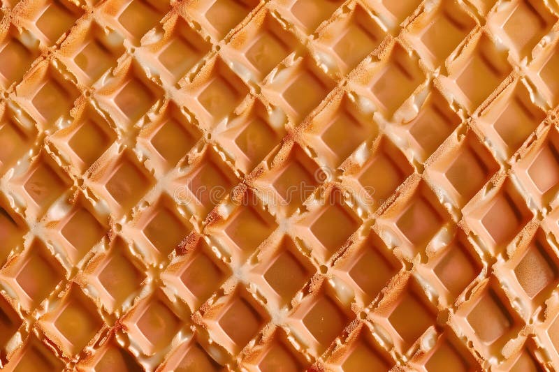 Seamless Pattern of Brown Sugar Waffle Texture Stock Illustration ...