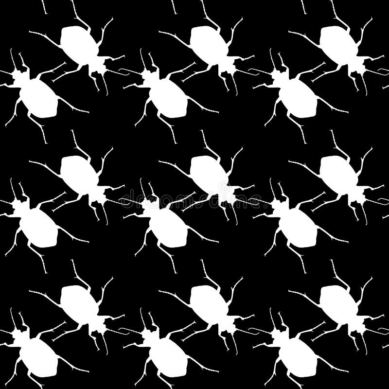 Seamless Pattern with Bugs. Endless Background with Beetles Stock Vector - Illustration of ...