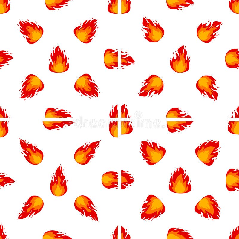 Seamless Pattern with Burning Fire Flames Creating Denmark Flag on ...