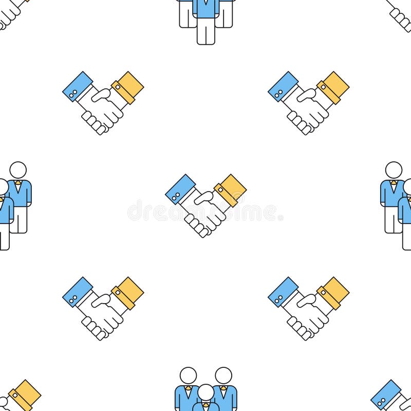 Seamless Pattern with Business People Stock Vector - Illustration of ...