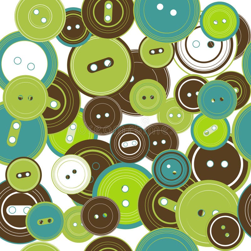 Seamless Pattern with Buttons Stock Illustration - Illustration of ...