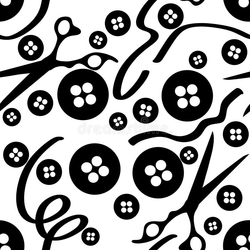 Seamless Pattern with Buttons for Fabrics and Textiles Stock ...