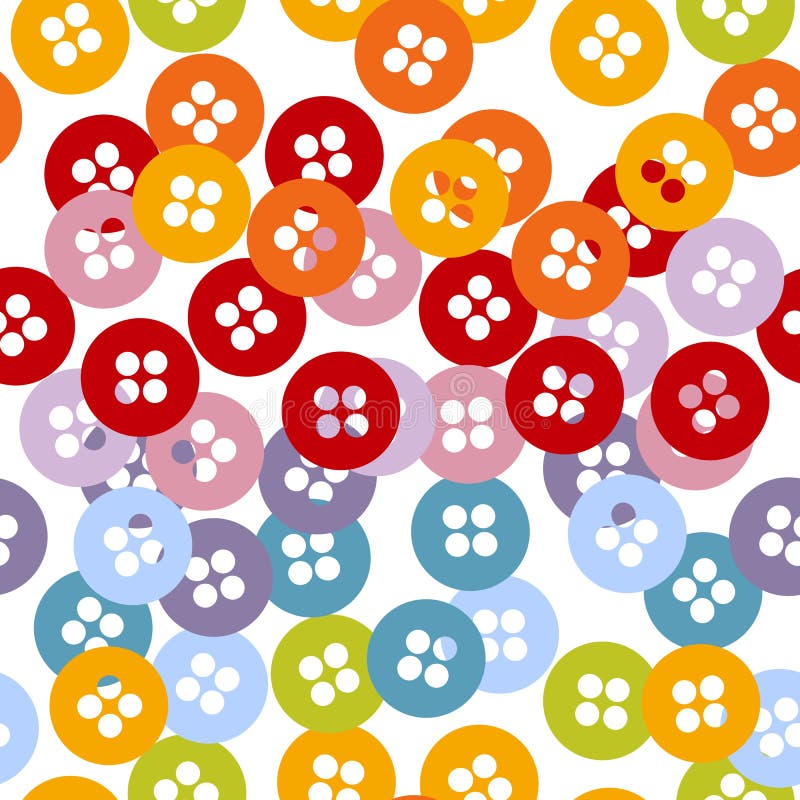 Seamless Pattern with Buttons for Fabrics and Textiles Stock ...