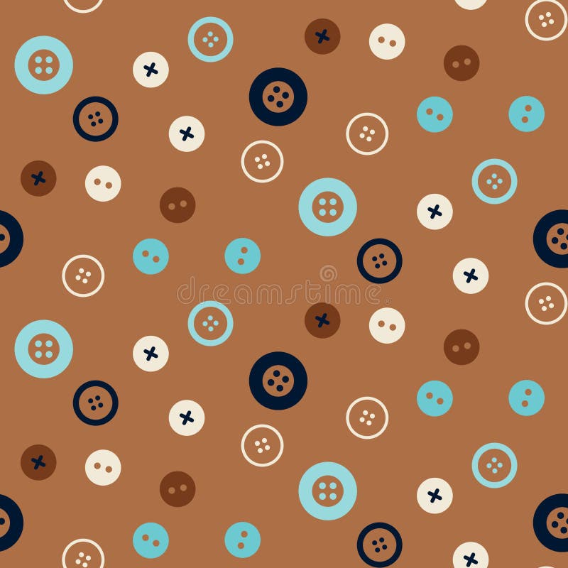 Seamless Pattern with Buttons. Needlework Craft Theme Sewing Background ...