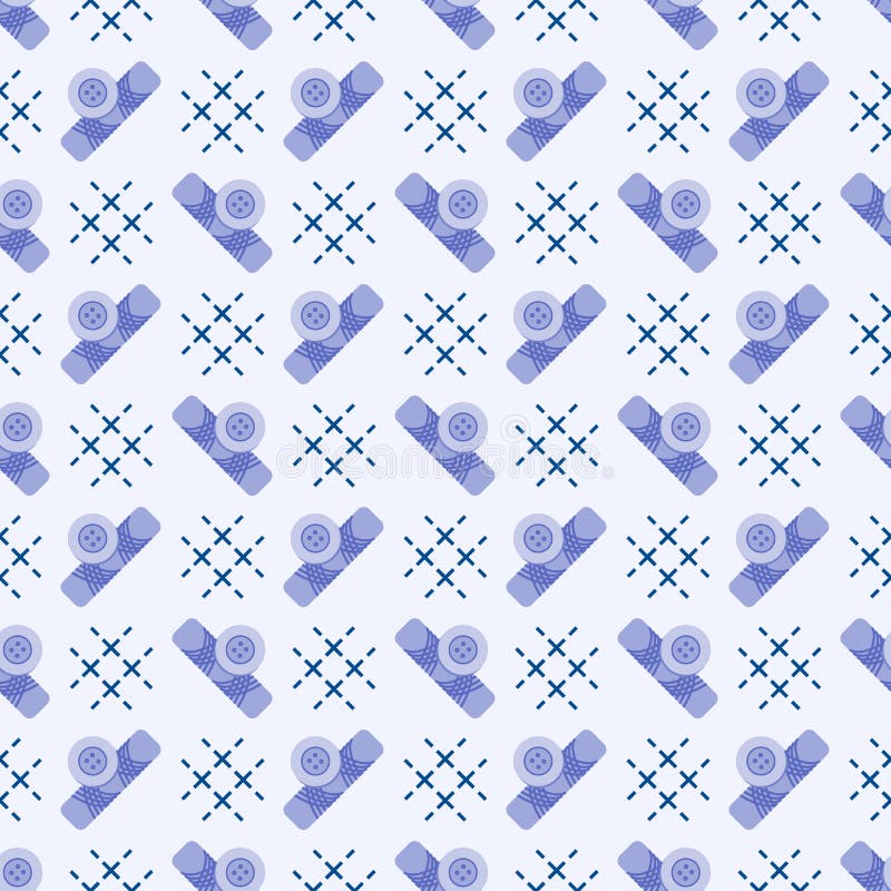 Seamless Pattern with Buttons. Sewing, Needlework Stock Vector ...