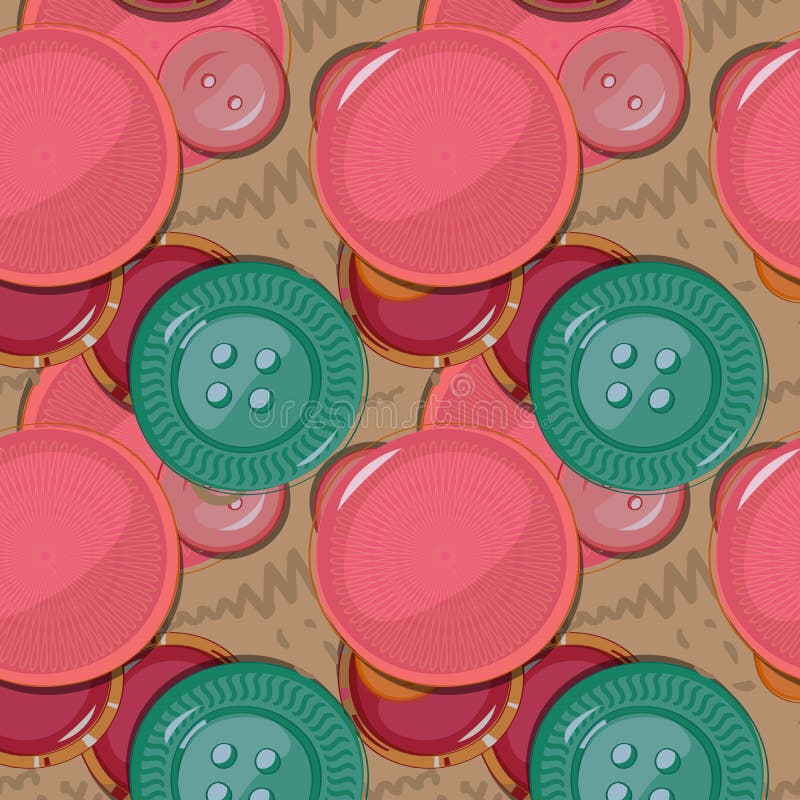 Seamless Pattern with Buttons. Vector Illustration Stock Vector ...