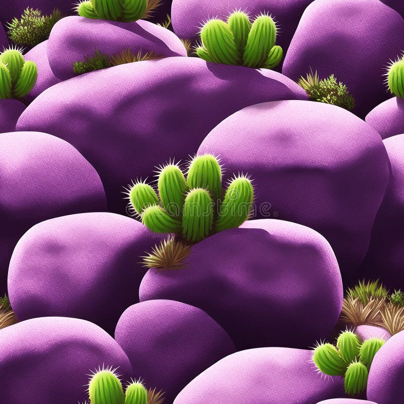 Seamless Pattern with Cactuss and Leaves Background Cacti Pattern for ...