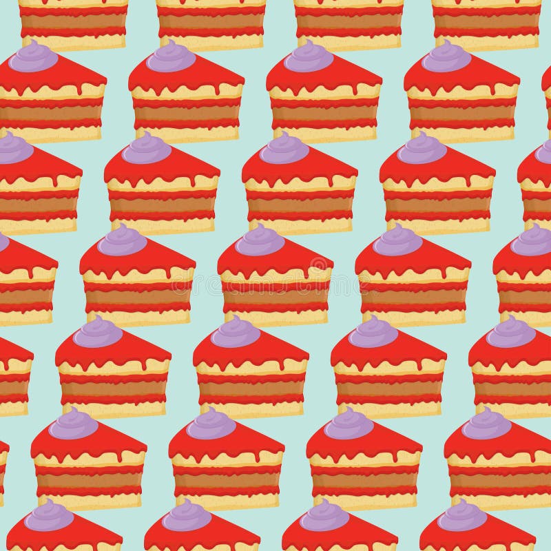Seamless Pattern with Cakes Stock Vector - Illustration of graphic ...