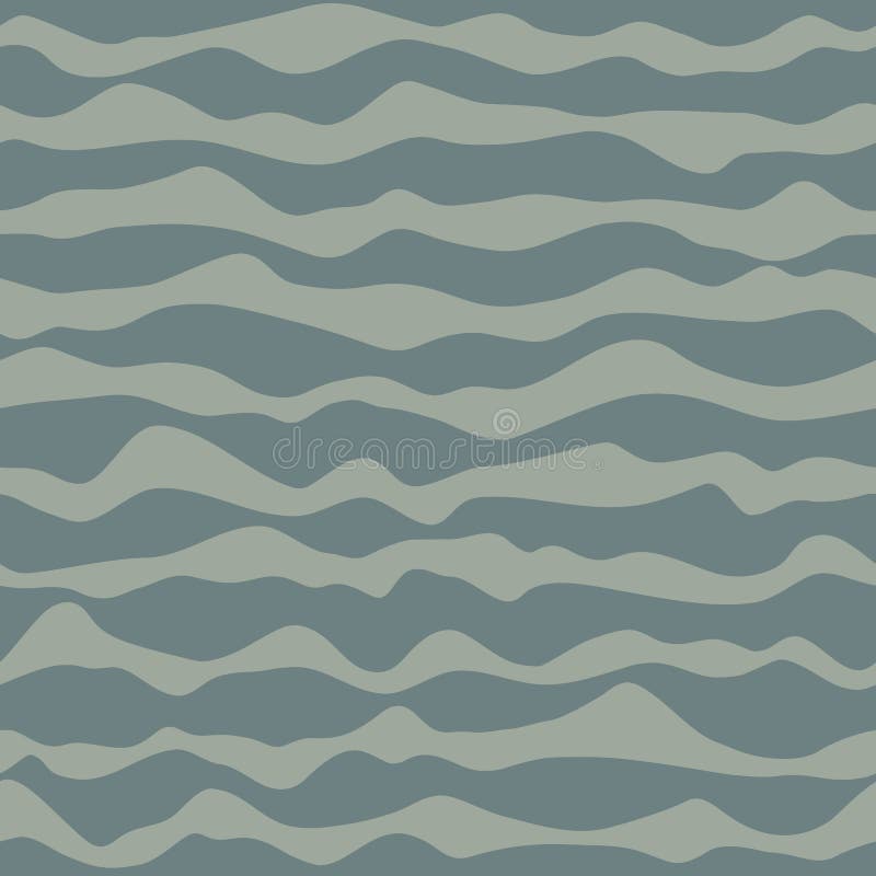 Seamless Pattern with Camo Wave Stripes. Hand Drawn Repeat Background ...