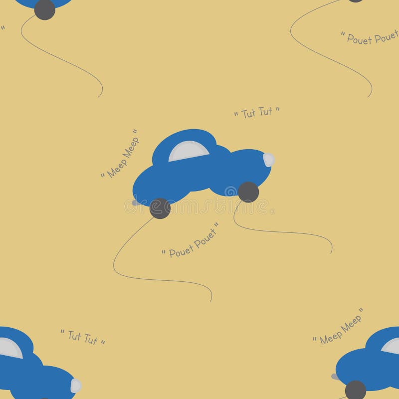 Funny Blue Car in the Shape of a Cloud. with Car Noise. Yellow ...