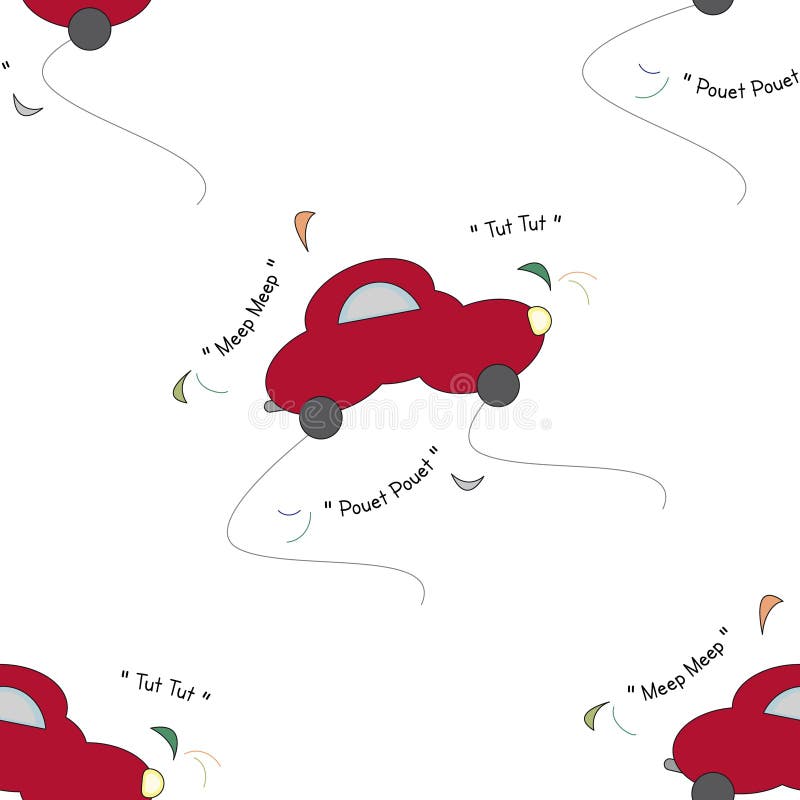 Funny Red Car in the Shape of a Cloud. Coloring Page. Vector ...