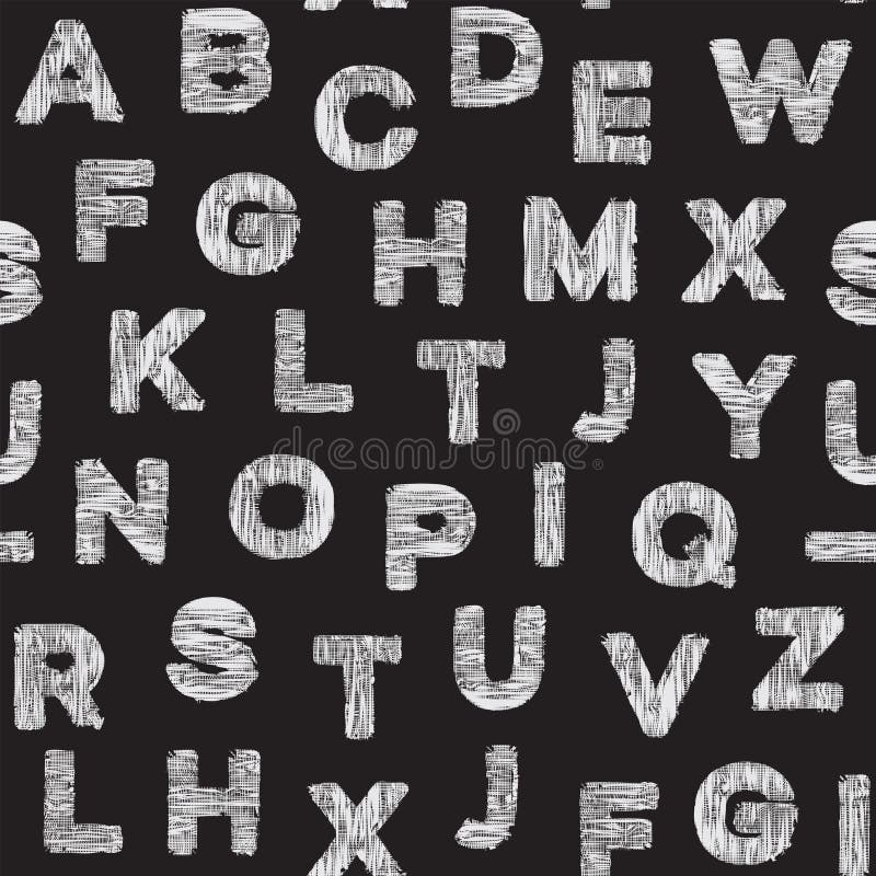 Vector Seamless Pattern of Textile English Letters Stock Vector ...