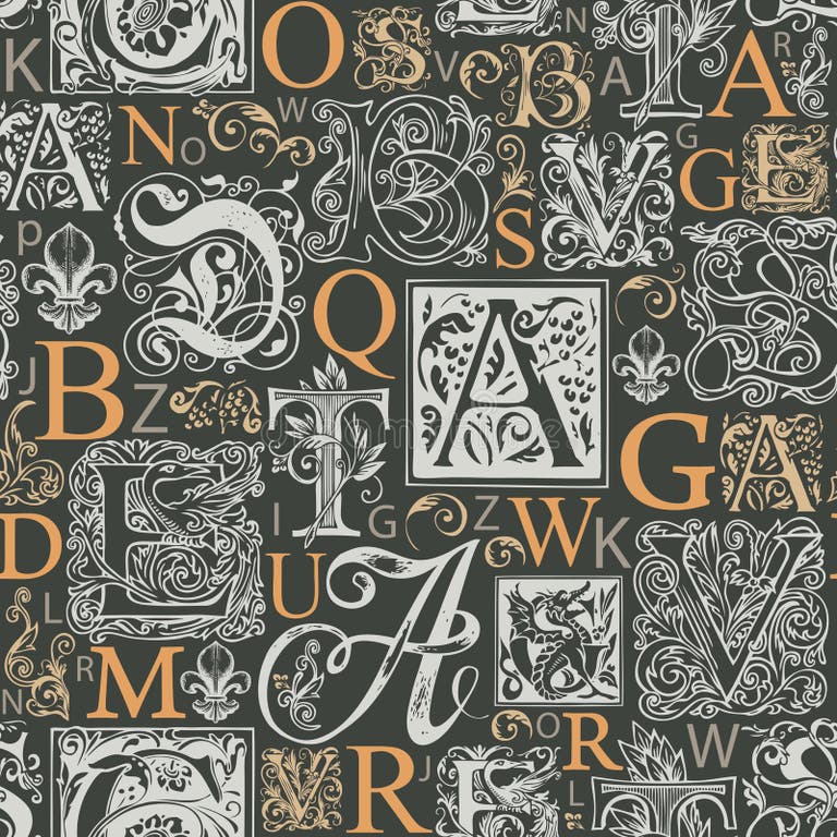 Vector Renaissance Letters Stock Illustrations – 519 Vector Renaissance ...