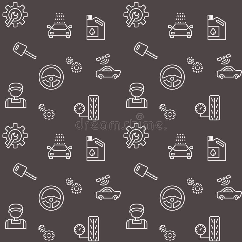 Seamless Pattern with Car Service Icon. Vector Illustration Stock ...