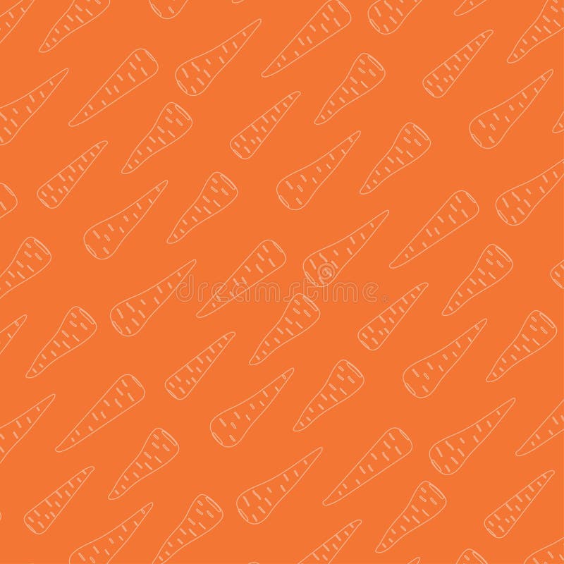 Seamless Pattern with Carrots. Contour Drawing Stock Vector ...