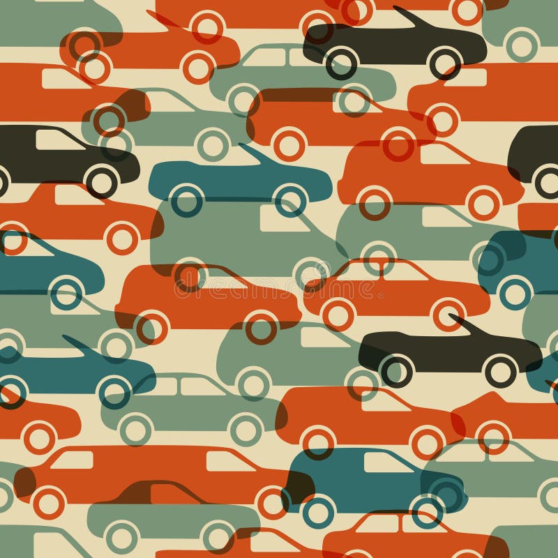 Seamless pattern with cars stock vector. Illustration of decoration ...
