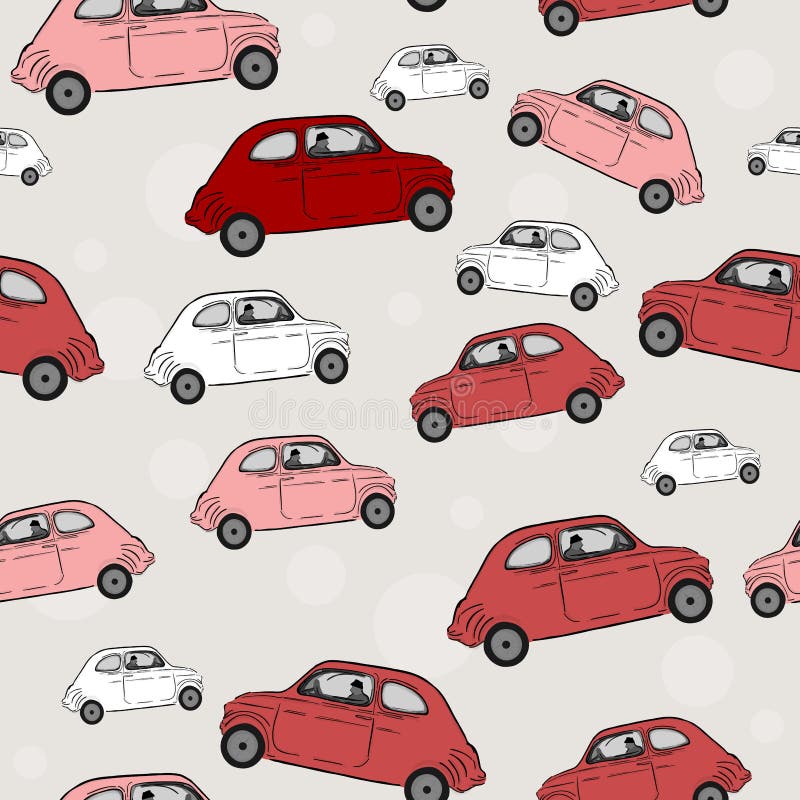 Seamless pattern, cars stock vector. Illustration of travel - 44336956