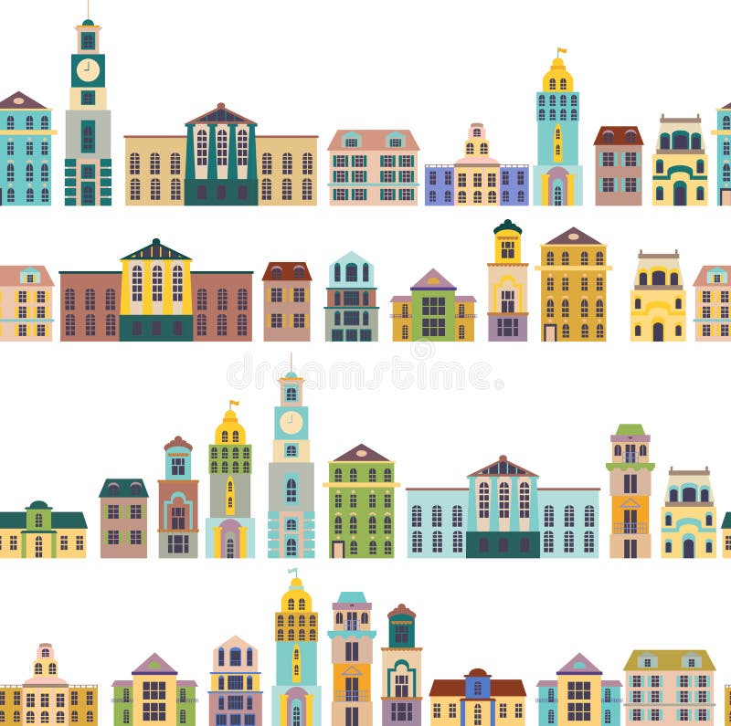 Cartoon Buildings stock vector. Illustration of pavement - 20937044