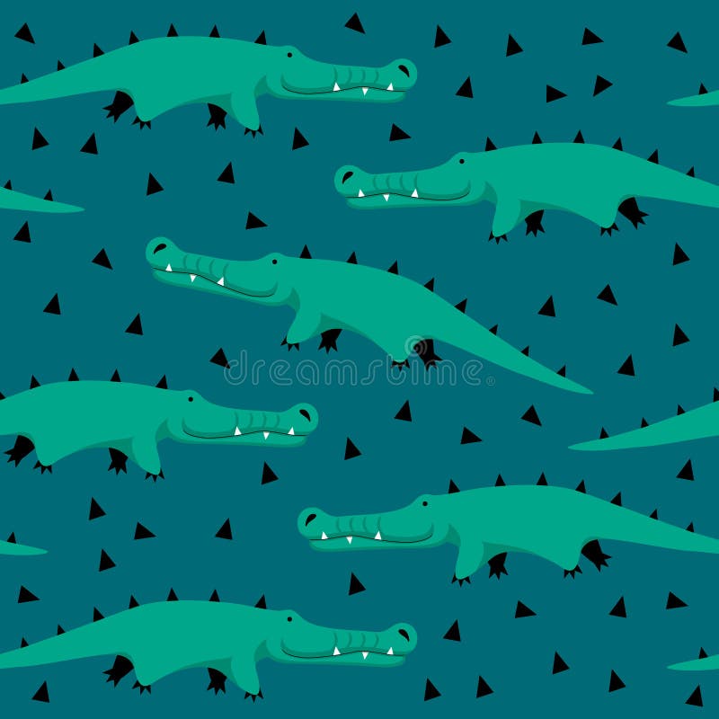 Crocodile Triangles of Different Colors. Vector Stock Vector ...