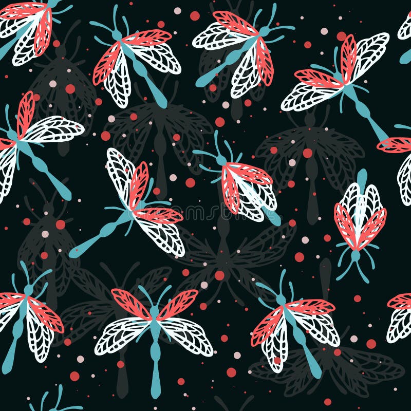 Set of Cartoon Simple Beetle Collection Colored Different Insects Flat ...